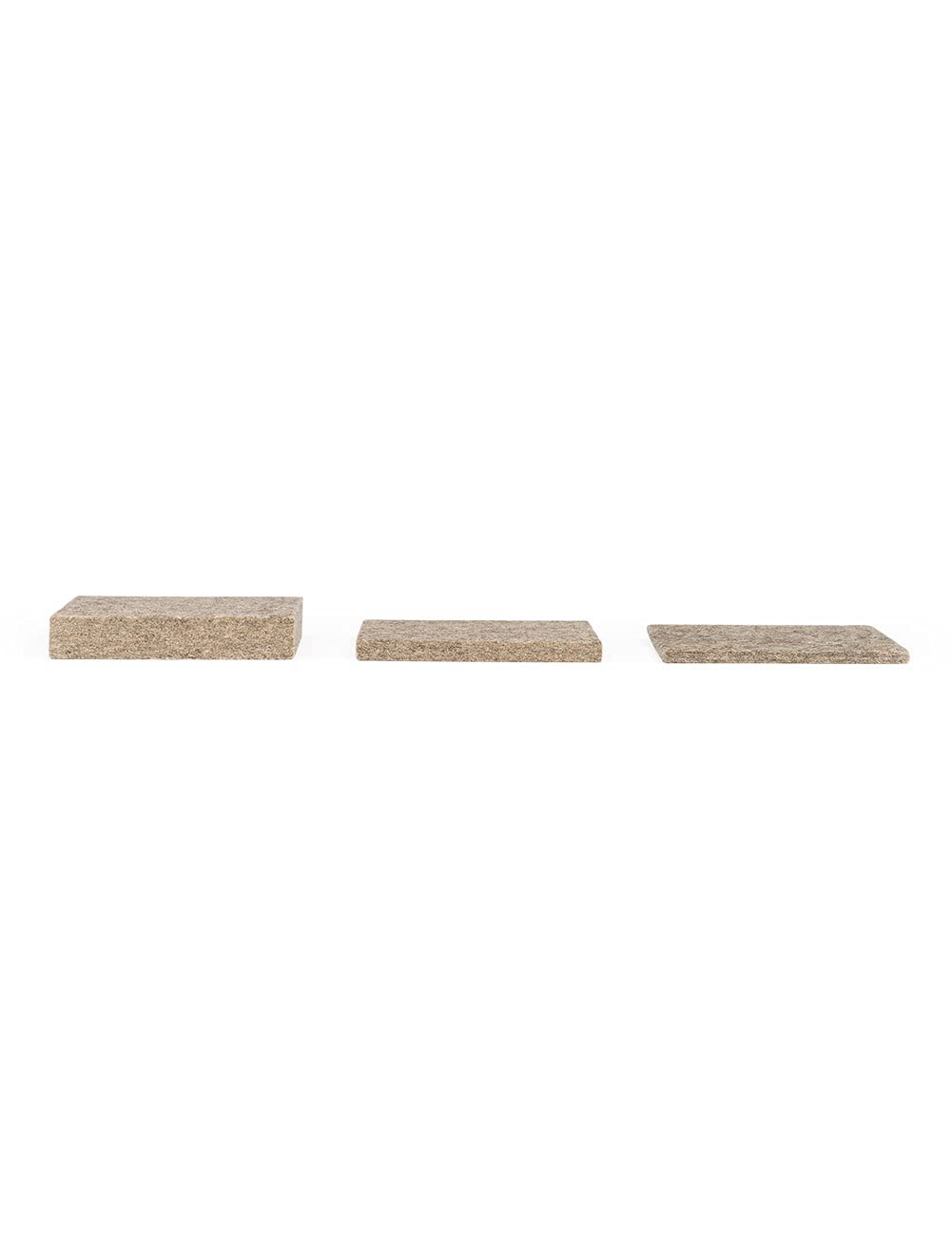 The Felt Store F-7 Industrial Felt Square Sample Bags 3 inch x 3 inch Felt Material in 1/8", 1/4", 1/2" Thickness – 3 Pcs