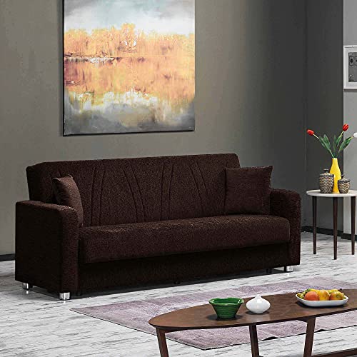 Sweet Home Stores Sofa Bed, Sofabed, Dark Brown