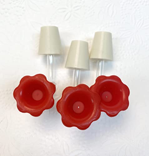 National Artcraft® RED Floral-Style Hummingbird Feeder Tubes - Make Your Own Hummingbird Feeder (Pkg/3)