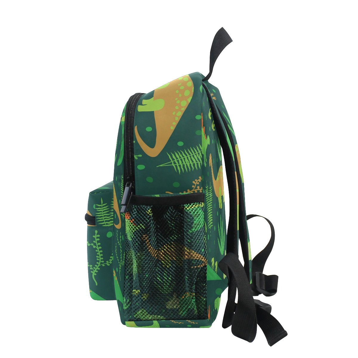 Green Dinosaurs Preschool Backpack with Chest Strap,Mini Toddler Backpack Daycare Toy Bag for Boys Girls,10 x 4x 12 Inches
