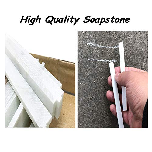 NA 27 Refills Flat Natural White Soapstone Mineral Thin Bulk Marker for Welders Textile Marking Tools, Each Perfect for Making Removable Markings on Steel Cast Iron Fabric