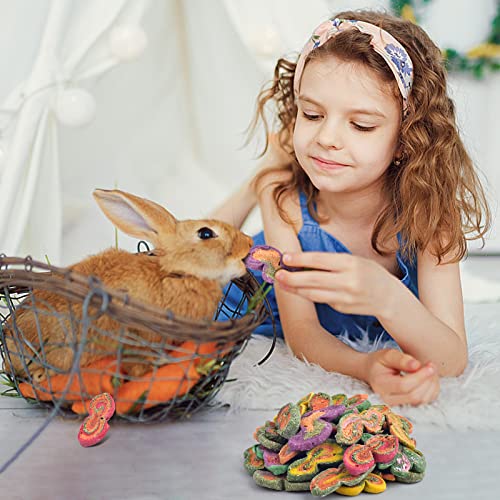 KATUMO Rabbit Chew Toys, 150g Timothy Grass Treats Small Animal Molar Toys for Guinea Pig Hamster Bunny Chinchilla Gerbil