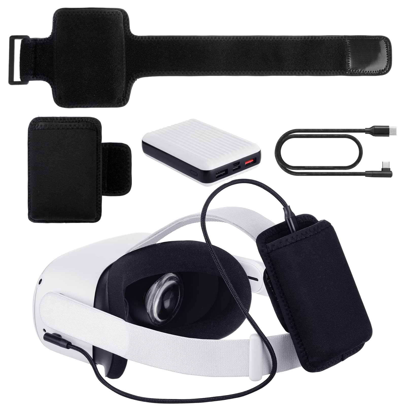 Migitec 10000mAh Extended Battery Pack Compatible with Meta/Oculus Quest 2, Lightweight VR Power for 8 Hours Playtime