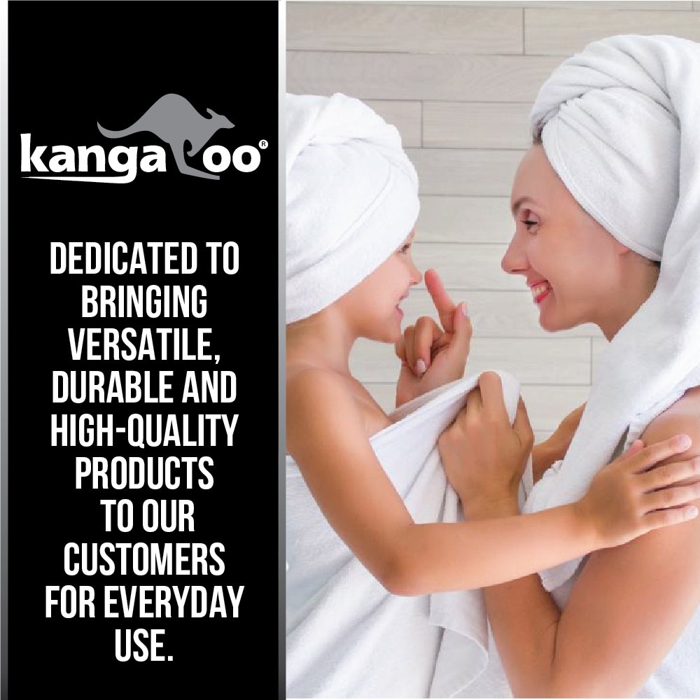 Kangaroo Anti Fatigue Cushion Mat and Chenille Bath Rug, Antifatigue Mat Size 32x20, Foam Pad Relieves Pressure, Bath Rug Size 36x24, Machine Washable, Both in Navy, 2 Item Bundle