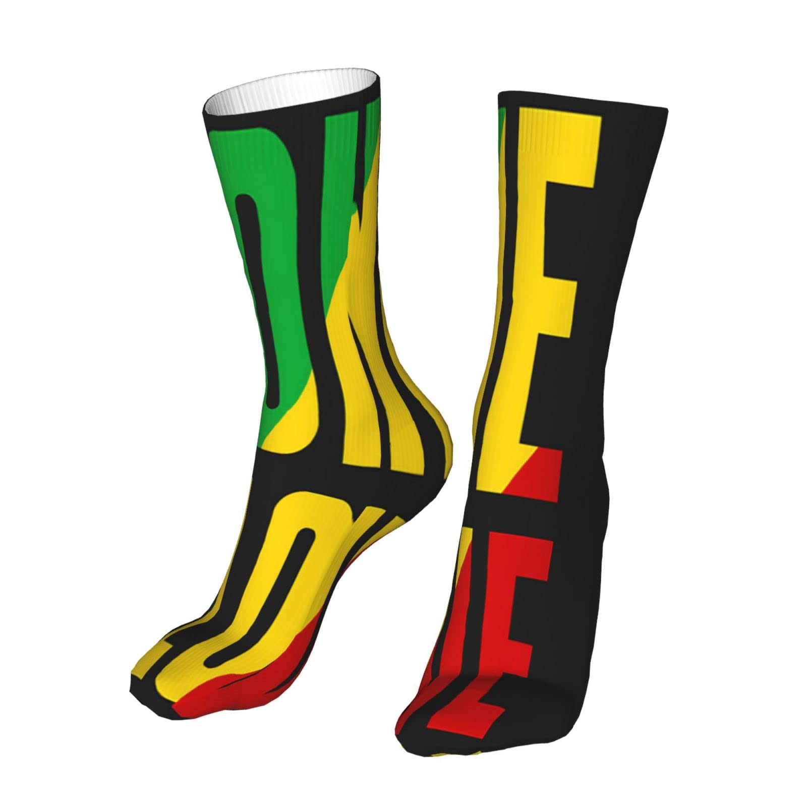 Men & Women Classics Compression Socks Rasta One Love Art Personalized Sport Athletic Gift Socks