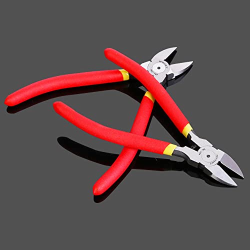 MONVICT Wire Cutters, 6 inch Precision Flush Side Cutters with Longer Cutting Edge Ultra Sharp & Powerful Heavy Duty Pliers, Ideal for Cables, Wires, Zip Ties, Electrical & Any Clean Cut Needs