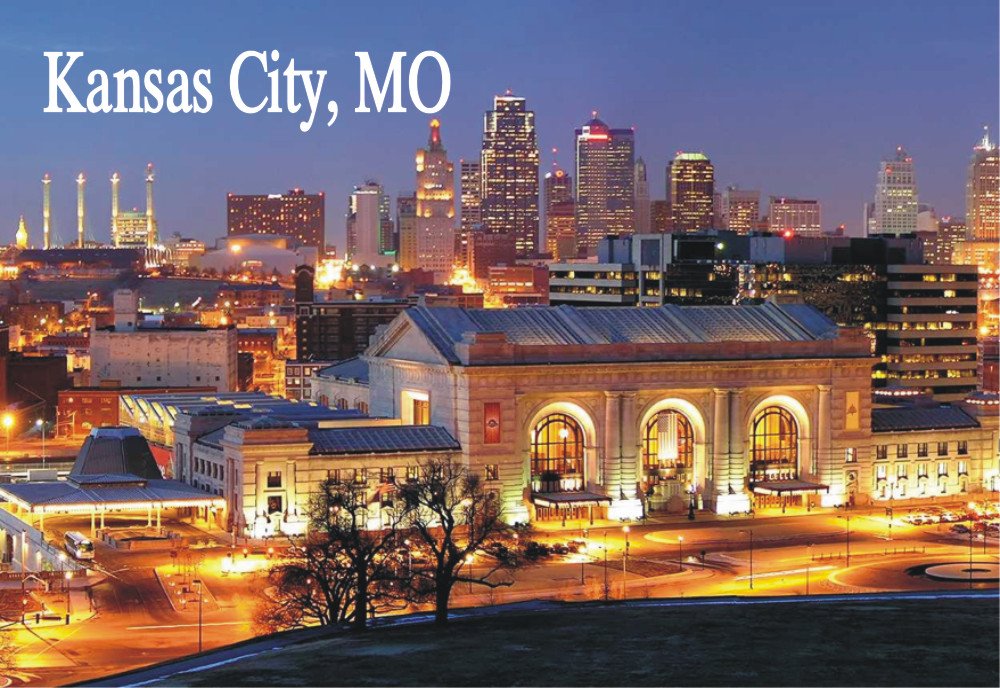 Kansas City, Missouri, MO, City Skyline, Souvenir Magnet 2 x 3 Photo Fridge Magnet
