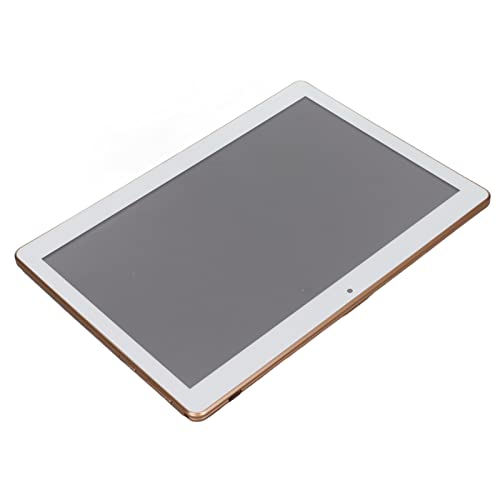 Rosvola 10.1 Inch HD Tablet, 2 Million PX Front Camera 10.1 Inch IPS LCD Champagne Gaming Tablet for Android9.0 Game Video (US Plug)