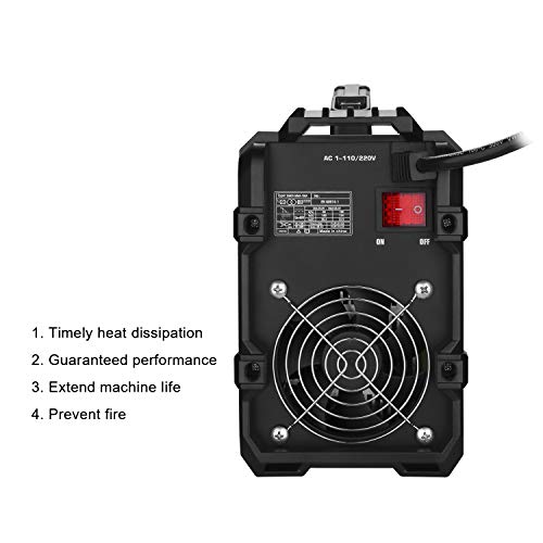 MERRCO 110/220V MMA Welder, 160A ARC Welder Machine IGBT Digital Display LCD Hot Start Welder with Electrode Holder,Work Clamp, Input Power Adapter Cable and Brush