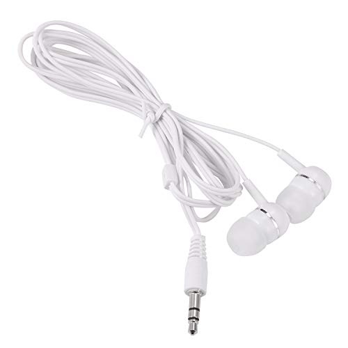 Yoley Bulk Earbuds Headphones 50 Pack for School Classroom Kids, Wholesale Durable Wired Earphones Class Set to Students Teens and Adult (White)