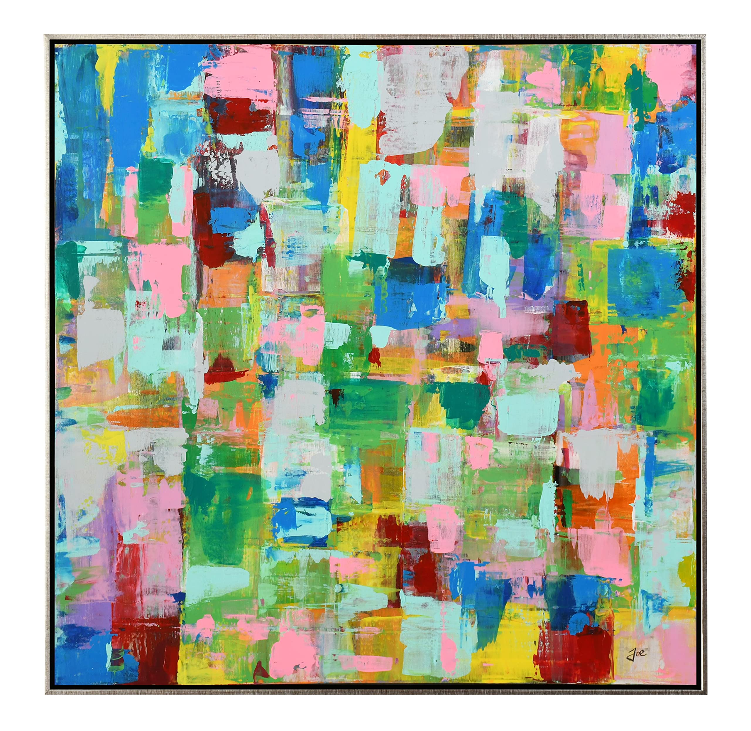 Framed wall art Hand Painted Abstract Oil Painting Wall Art Modern Wall Decor for living room, bedroom, kitchen, hallway, office, dining room, bar