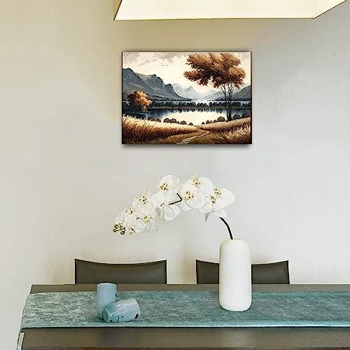 Frameless Oil Paintings on Canvas,Autumn Landscape Artwork,Modern Art Wall Decor for Kitchen Decor Living Room Decor or Holiday Gifts Etc.