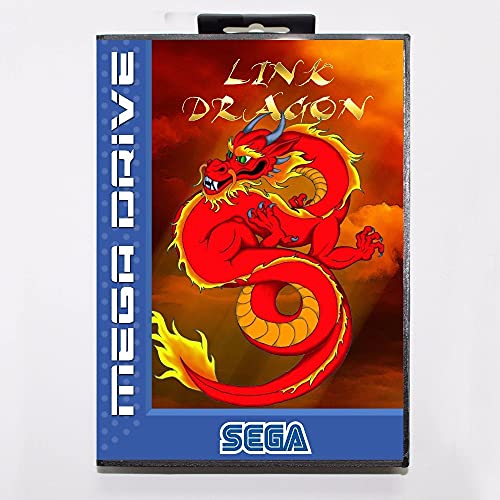 Link Dragon Game Cartridge 16 Bit MD Game Card With Retail Box For Sega Mega Drive For Genesis (Black)