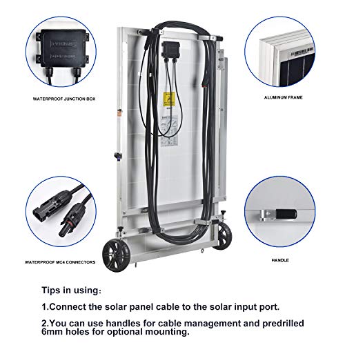 Nature's Generator GXNGAU Gold System Portable High Quality Generator with Solar Power Panel, USB Outlets, and AC Charging Cord