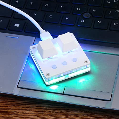 MAKIVI 2 Key OSU Mini Keyboard Gaming Keyboard Programming Macro Keypad Mechanical Keyboard with Blue Switch