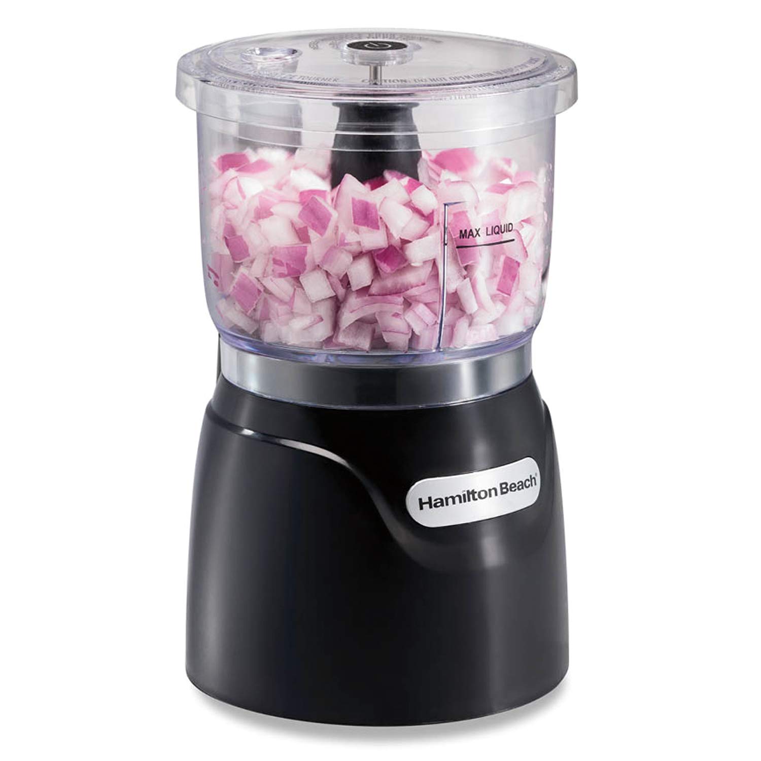 Hamilton Beach Stack & Snap Food Processor and Vegetable Chopper, Black & Electric Vegetable Chopper & Mini Food Processor, 3-Cup, 350 Watts, for Dicing, Mincing, and Puree, Black