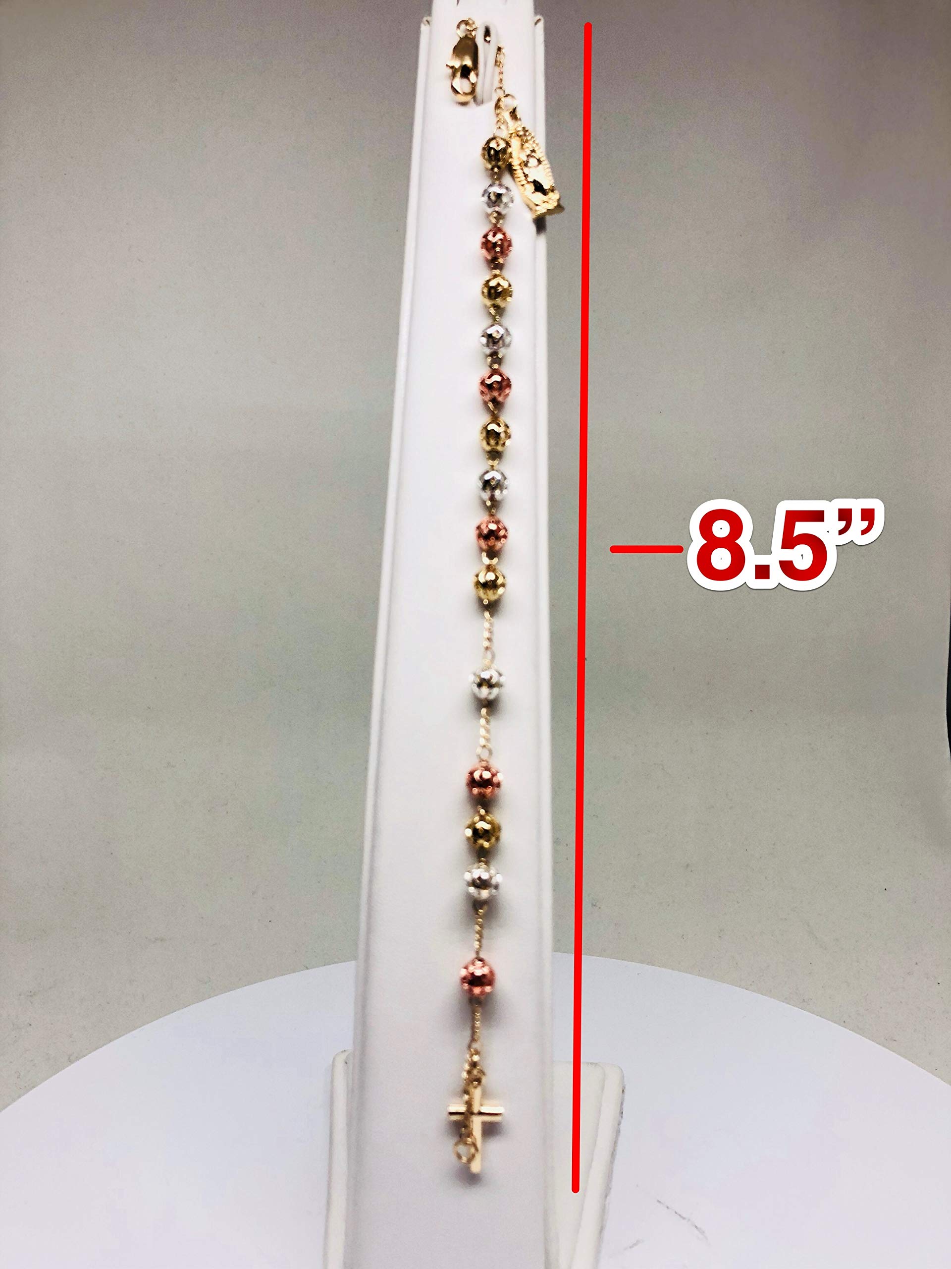 Fran & Co. Virgin Mary Bracelet Virgen De Guadalupe Pulsera Tres Colores Oro Laminado 8β