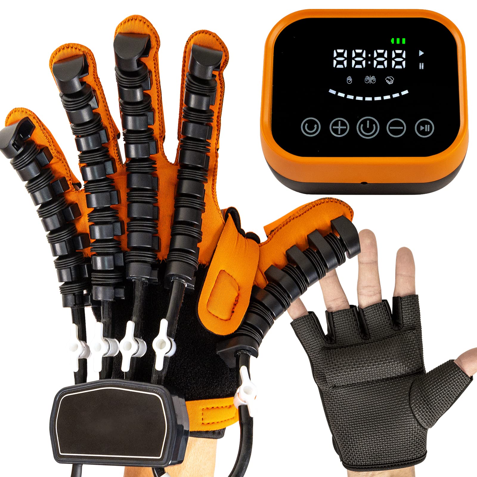 KCYXSMAX Rehabilitation Robot Gloves Flexion & Finger Exerciser Gloves Hand Strengthener Physical Therapy Equipment for Stroke Hemiplegia Hand Dysfunction Patient 9 Intensity Gears 3 Training Modes