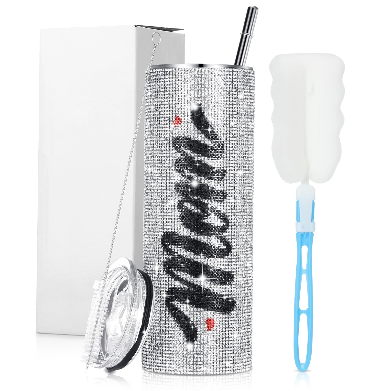 Karenhi Best Mom Ever Tumbler Gifts Appreciation Gifts for Mom Women, Mother's Day Birthday Christmas Gifts Bling Cup Diamond Tumbler 20 oz Stainless Steel Tumbler Cup with Lids Straw Brushes (Mom)