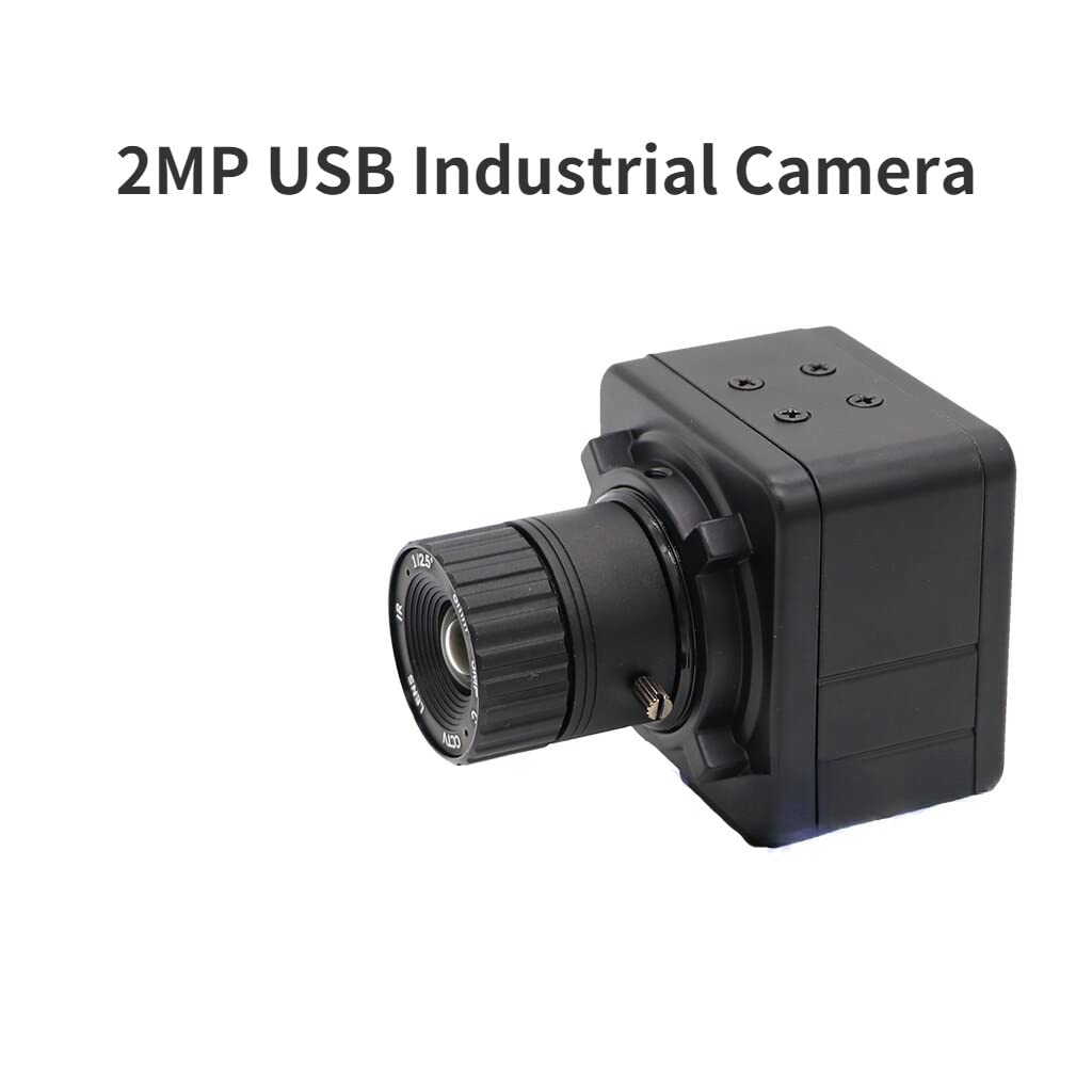 Handheld Digital Microscope Accessories 1080P 2MP USB Industrial Camera Color Black and White Machine Vision Microscope Camera with Optional 2.8mm 4mm 16mm 25mm CS Lens Microscope Accessories (Color