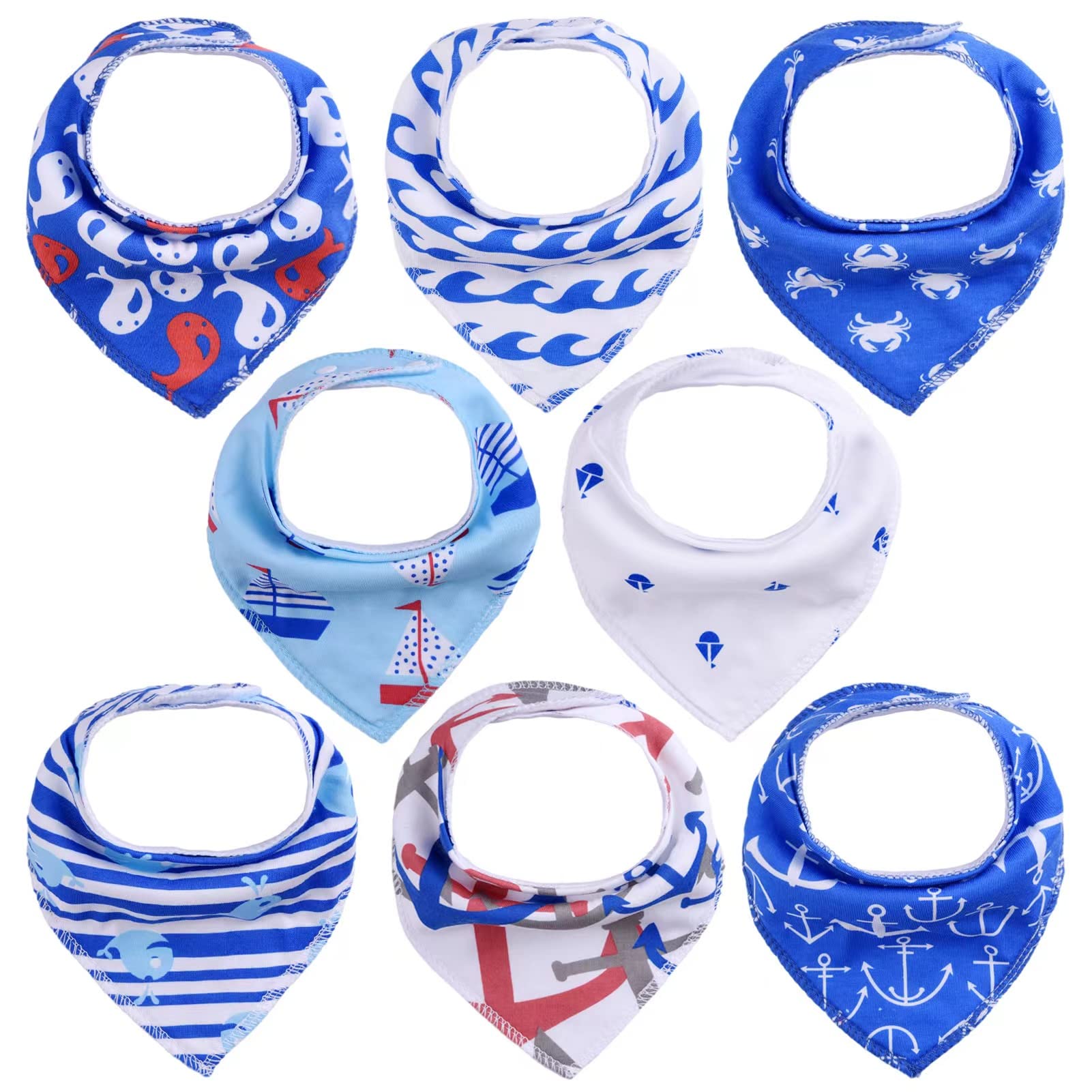 Gelisite 7 Pack Absorbent Soft Baby Bibs for Drooling Teething