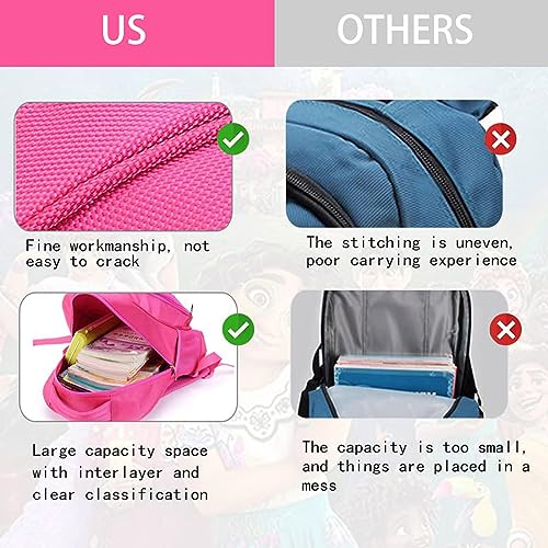 YQSGT New Encanto Backpack, Pink Encanto Backpack Boy Girl Cartoon School Bag Sandwich School Travel Bag