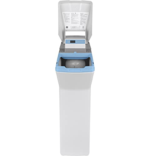GE Smart Water Softener System with Leak Detect | 40,000 Grain | Reduce Hard Mineral Levels at Water Source | Wifi Connectivity | Improve Water Quality for Drinking, Laundry, Dishwashing | GXSHC40N