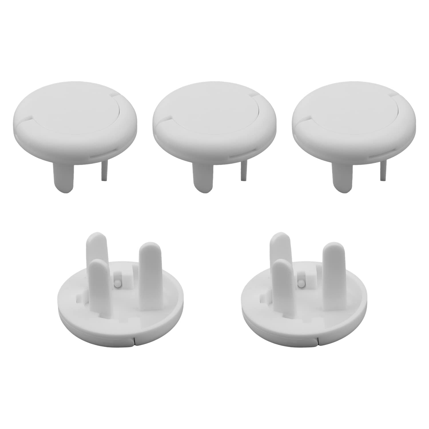 Fielect Outlet Plugs Covers Childproof Outlet Covers Protectors Electric Socket Cover Electrical Protector 3-Hole White 10Pcs