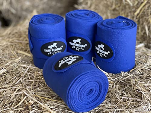 TGW RIDING Horse Polo Leg Wraps, 4-Pack (Royal Blue)(4.73inchesX118inches)