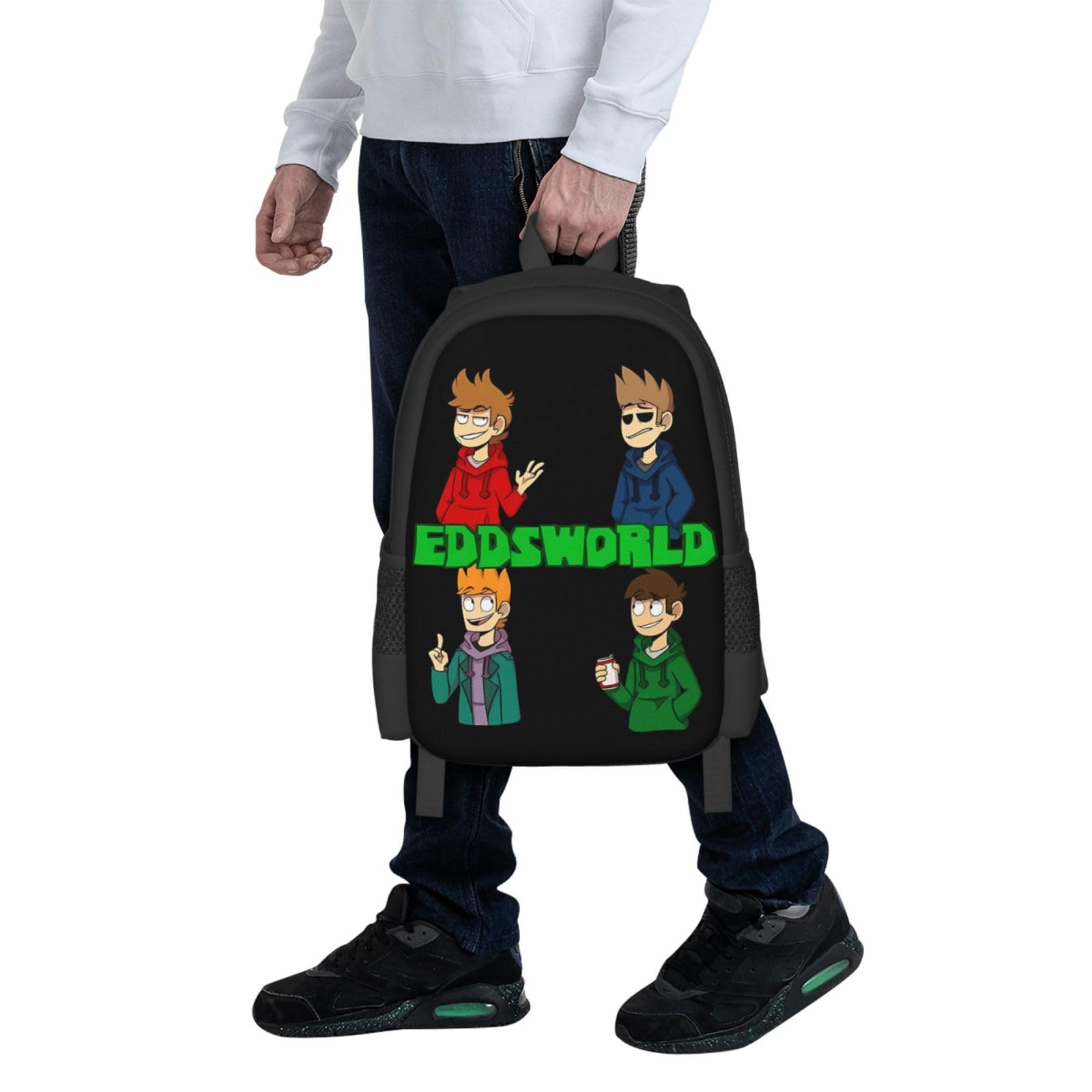 GLGFAS Eddsworld Backpack Large Capacity Leisure Travel Backpack Book Bag Outgoing Daypack 12.5x5.5x16.5 inch