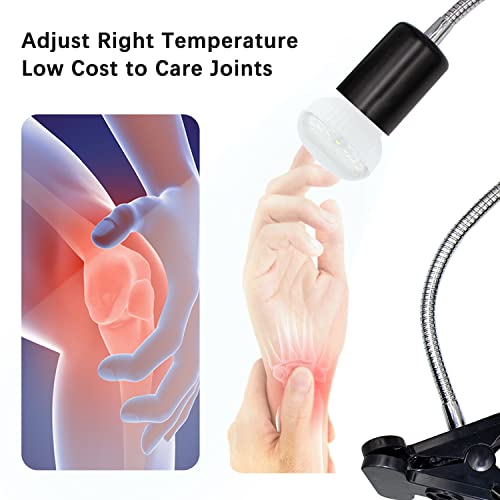 Pet Heating Light Lamp,Turtle Tank Light for Rreptiles,Flexible Clamp Lamp,Stand Heat Lamp,Adjustable Reptile Clamp Heat Lamp,with Clamp E27 Base 360° Hose Aquarium,for Reptiles Lizard Turtle,No Bulb