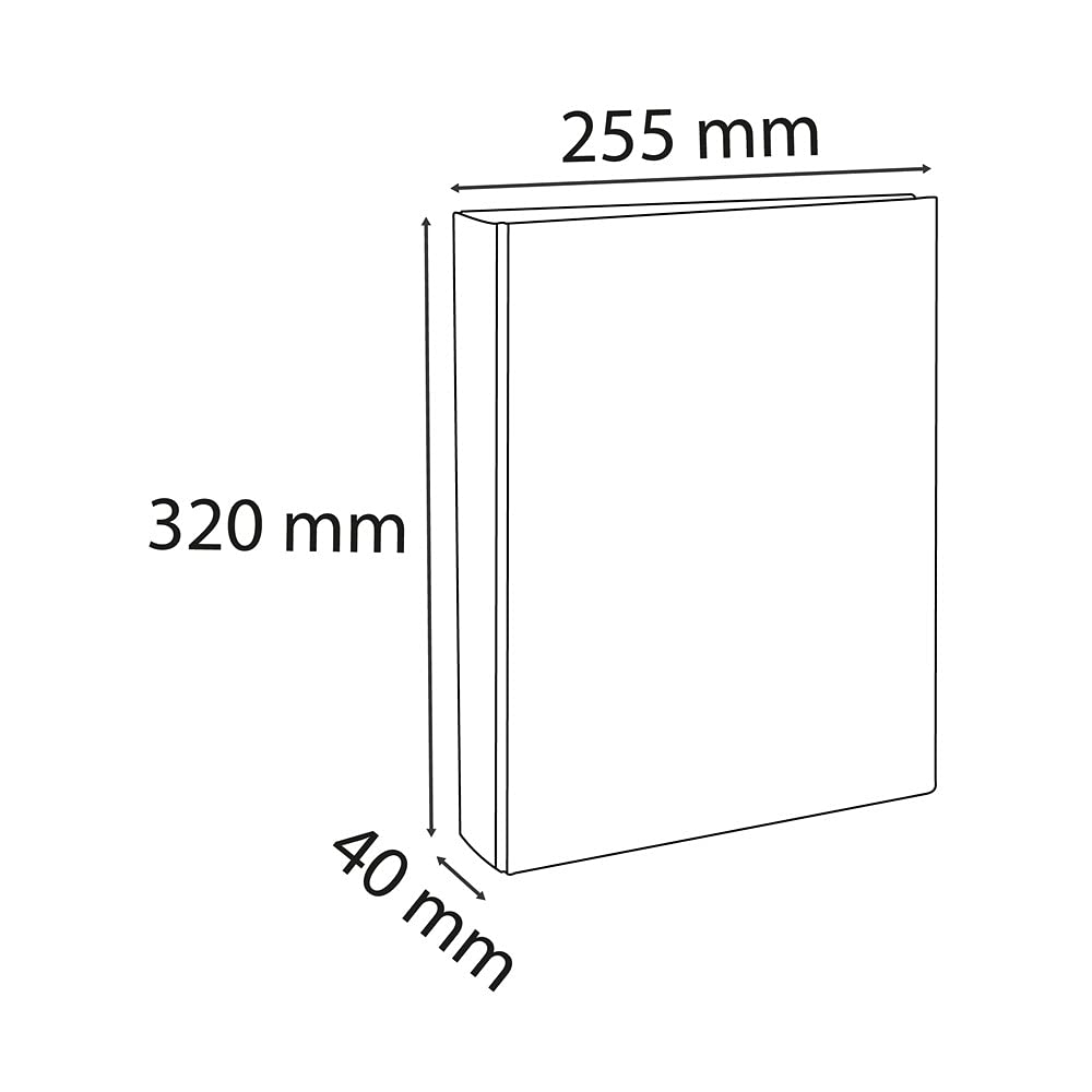 Exacompta - Ref 51383E - PP-Covered Ring Binder - Suitable for Storing A4 Documents, 4 Rings, 40mm Spine, Holds Up to 400 Sheets, Sturdy Cardboard - Green