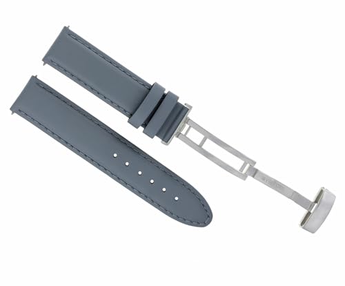 Ewatchparts 18-24MM GENUINE LEATHER WATCH BAND SMOOTH DEPLOY CLASP COMPATIBLE WITH IWC