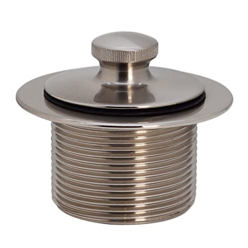 Westbrass Twist & Close Sch. 40 ABS Bath Waste with Two-Hole Elbow, Satin Nickel, D4941-07