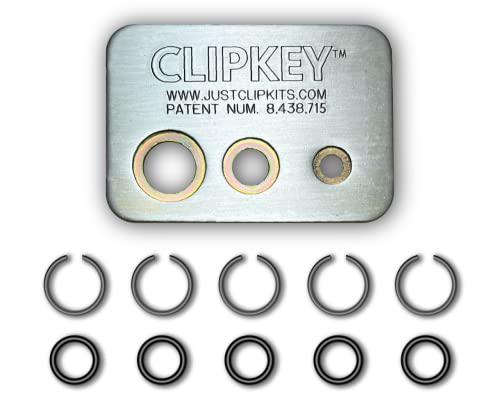 Just Clips - 1/2" Snap Rings & O-rings for cordless & air impact wrenches including IR, CP & all major brands. Includes the ClipKey, Snap Ring Installation Tool (5 snap rings & 5 o-rings)