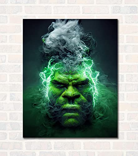 OzWood Crafts- She Hulk and Hulk Wall Decor Poster Prints, Set of 6 FRAMELESS (8''x10''), She Hulk and Hulk room decor for boy,She Hulk and Hulk Posters for Boys Room, She Hulk and Hulk Wall Art,