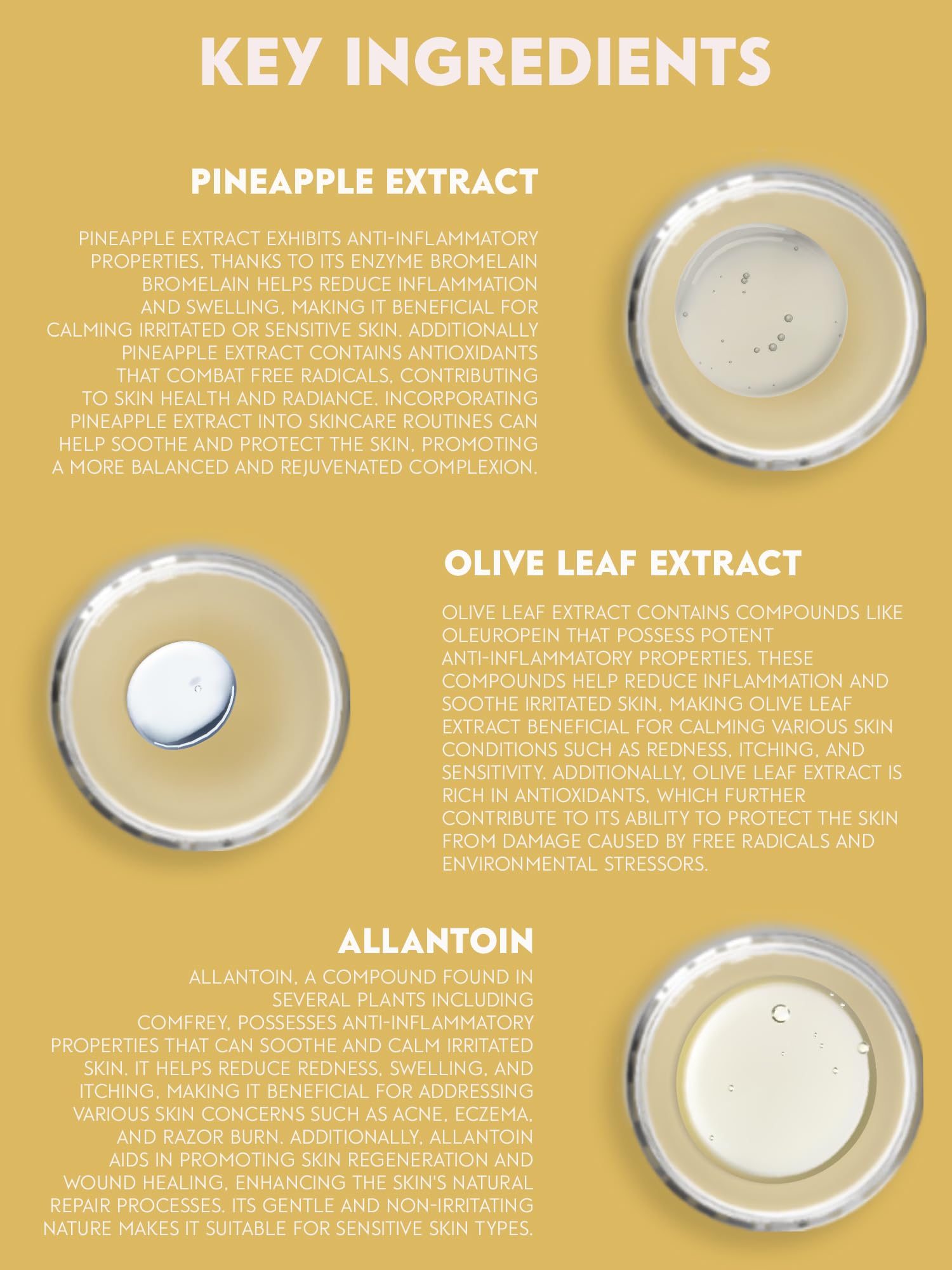 Exfoliating Pineapple Face Milk Serum with Olive Leaf Extract and Allantoin, 1 Fl Oz / 30 ml