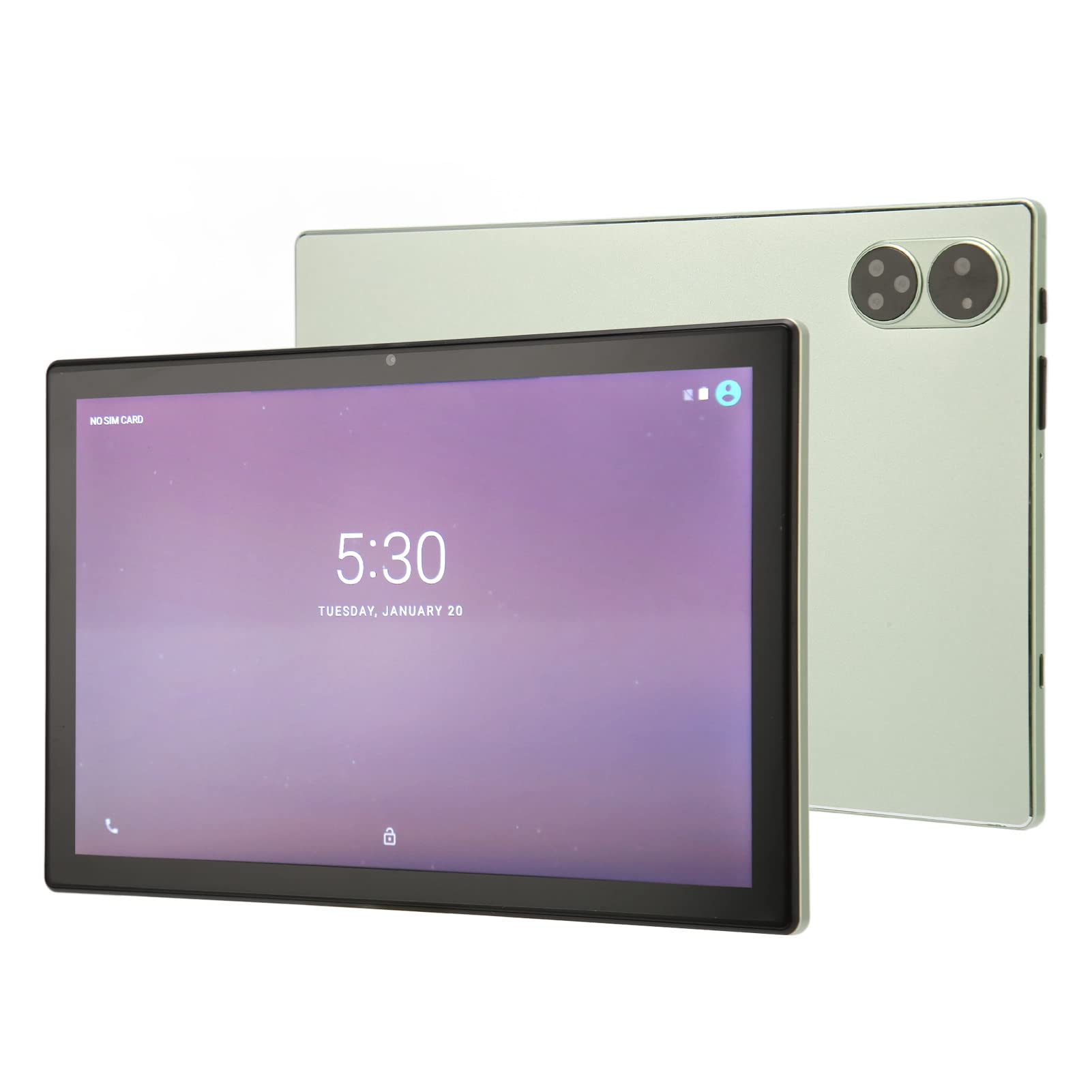 Haofy 10 Inch Tablet, Green 100‑240V 6G 256G 1960x1080 IPS Screen Gaming Tablet for Travel (US Plug)