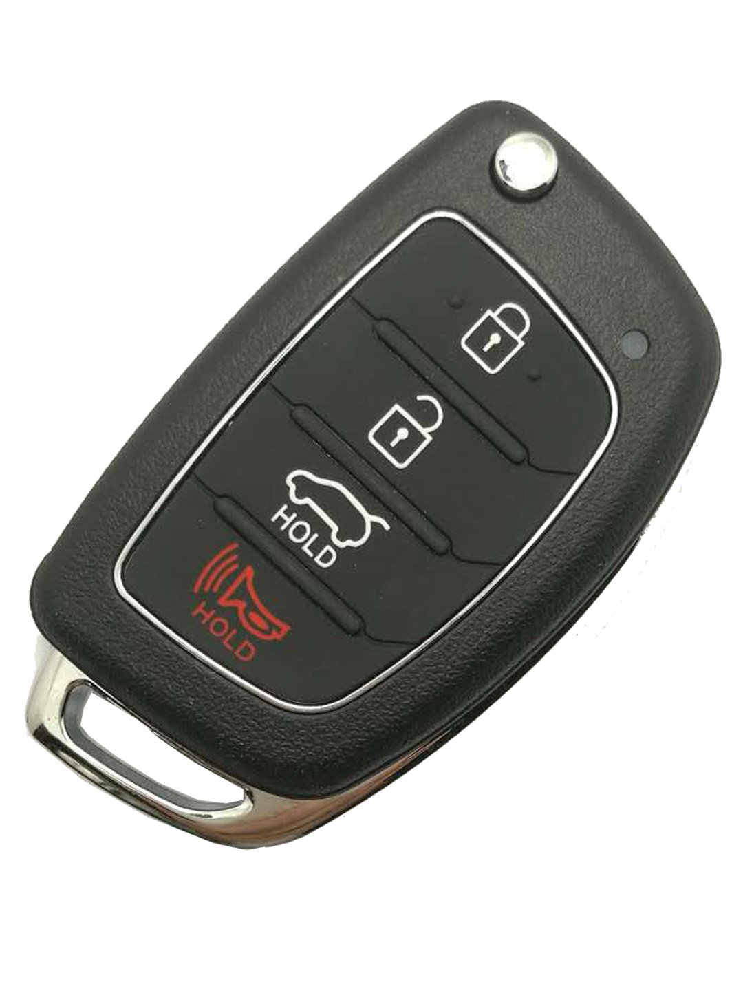 Flip Folding Key Fob Cover Case Shell Fit for Hyundai Santa Fe Sonata Remote Car Key Fob Shell Case with Key Chain