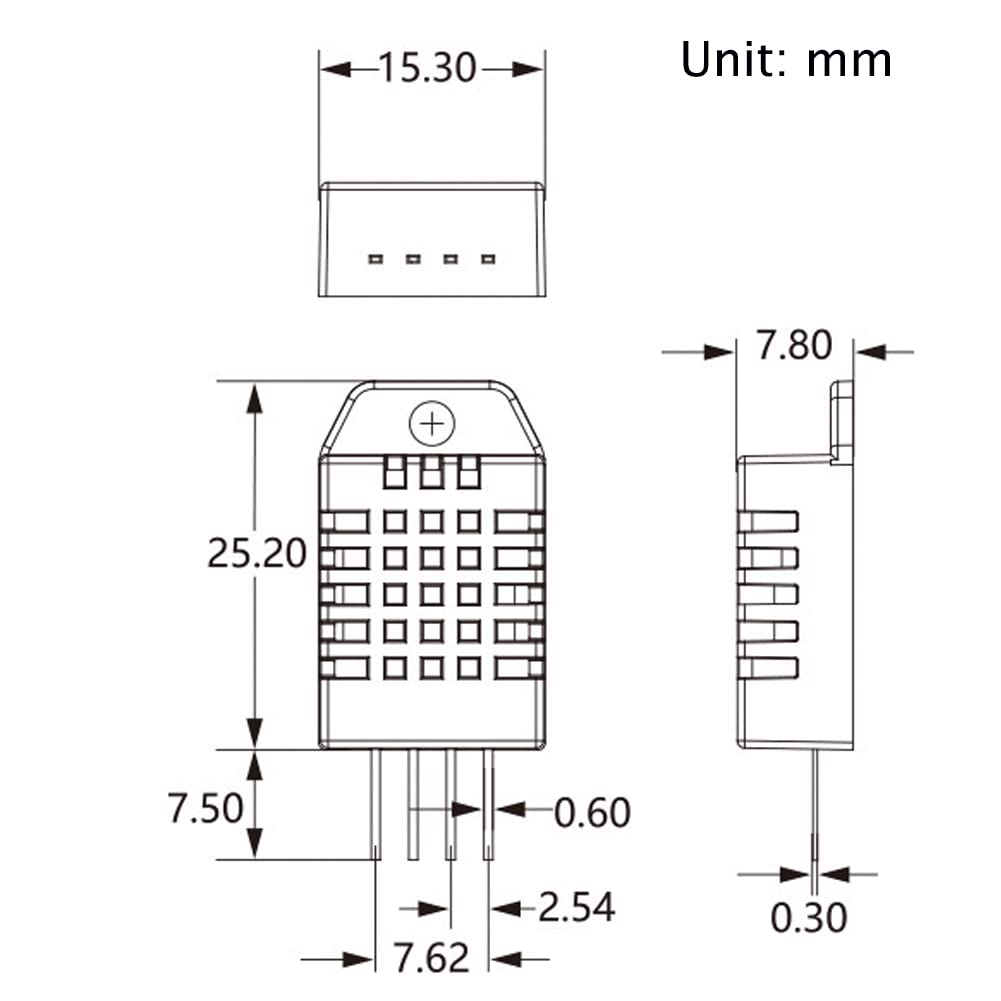 Geekstory 4PCS DHT22 AM2302 Digital Temperature and Humidity Sensor Temp Humidity Monitor Module Replace SHT11 SHT15 for Arduino Raspberry Pi
