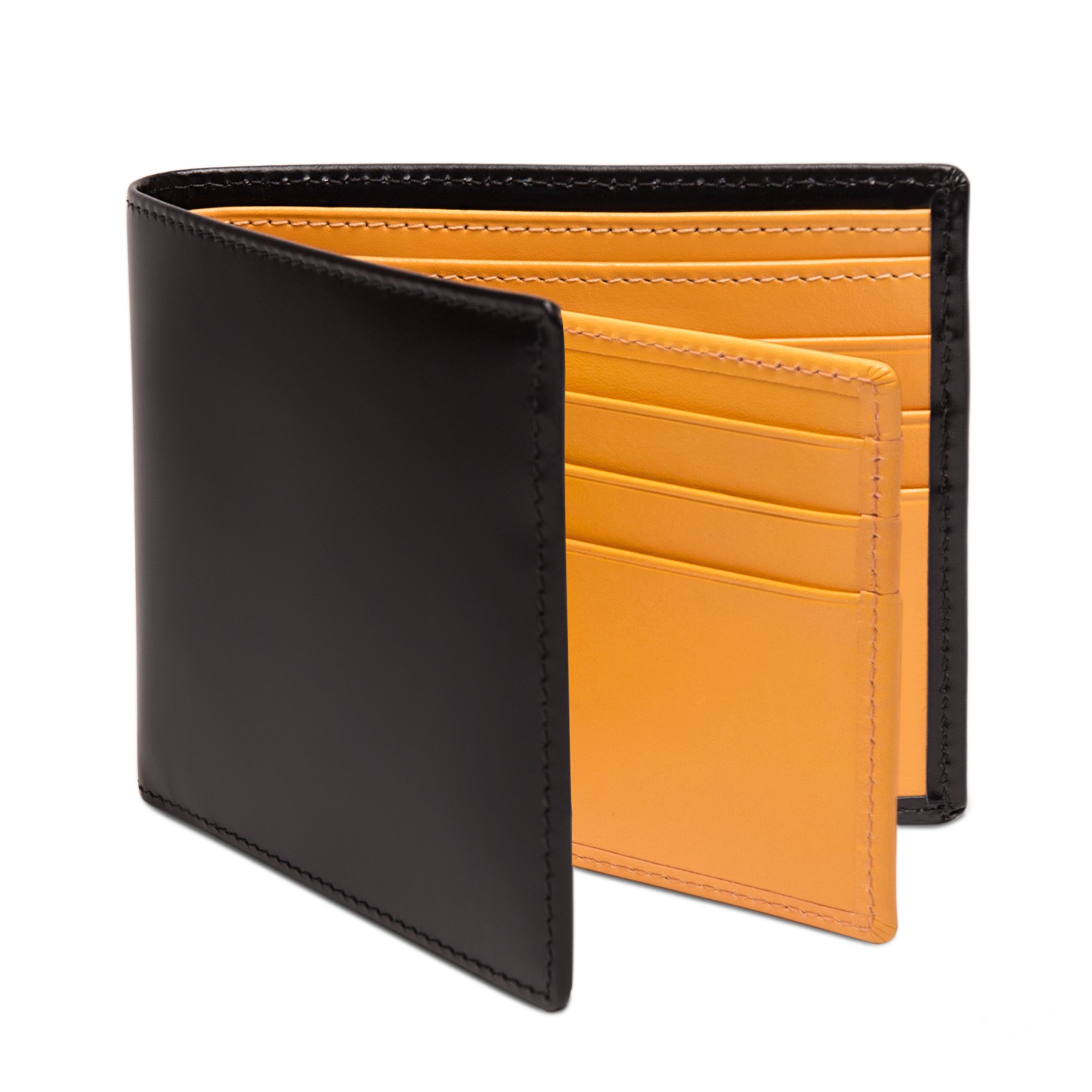 Ettinger Men's Bridle Hide Collection Cowhide Leather Bifold Wallet, 12 Card Slots, Black