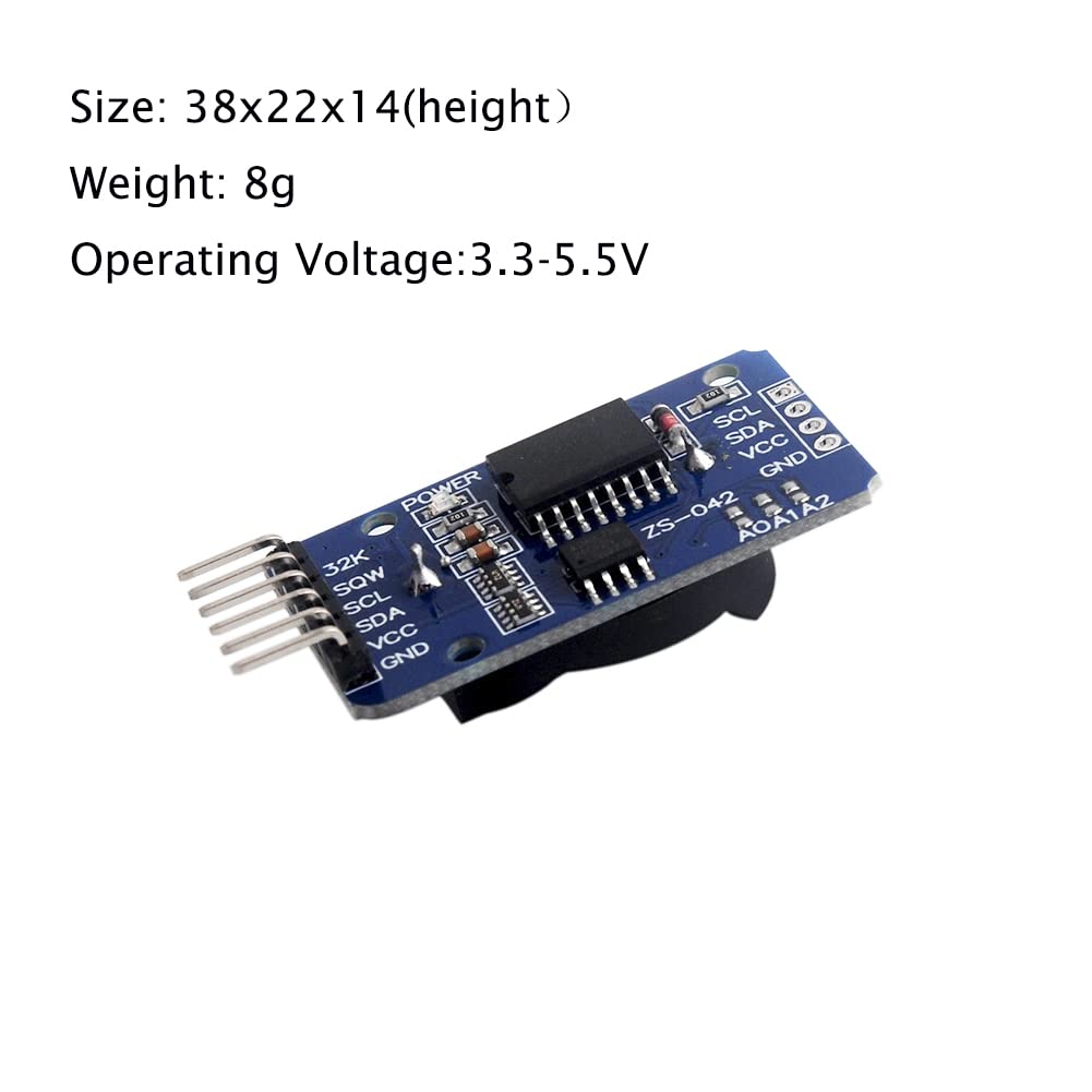 Geekstory 5PCS DS3231 Real Time Clock Module RTC Sensor High Precision AT24C32 IIC Timer Alarm Clock for Arduino Raspberry Pi