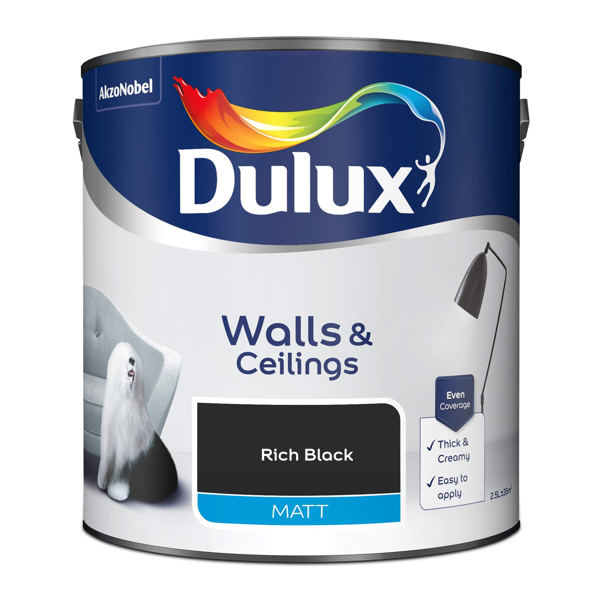 Dulux Matt Rich Black 2.5L