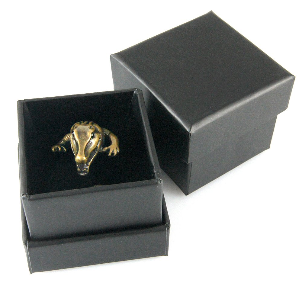Ellenviva Crocodile Alligator Adjustable Animal Wrap Ring Vintage Gold Tone