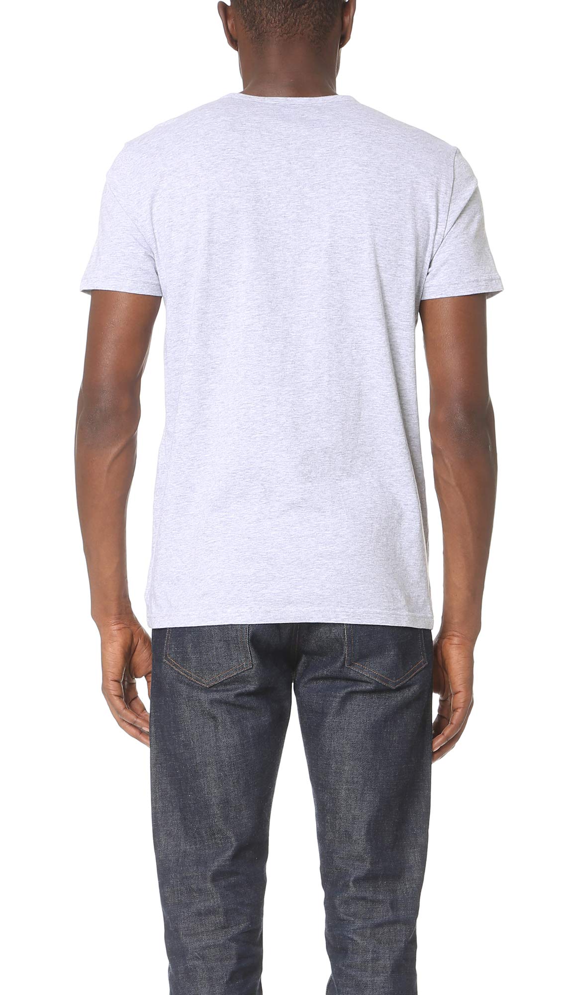 Emporio Armani Men's Cotton V-Neck T-Shirt, 3-Pack, Grey/White/Navy, Large