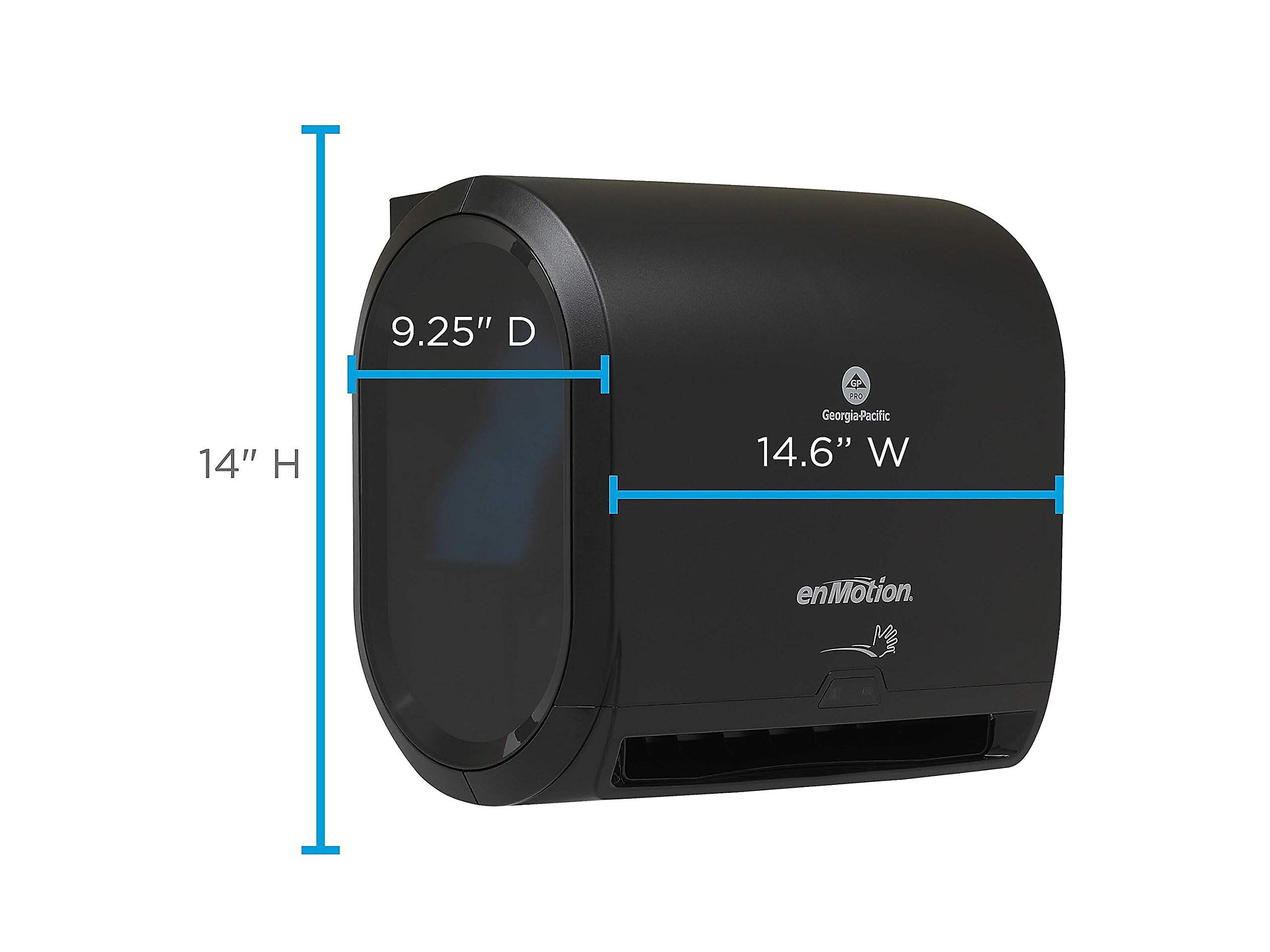 enMotion Georgia Pacific PRO 59488A Impulse 10" 1 Automated Touchless Roll Paper Towel Dispenser, Black, 1 Pack
