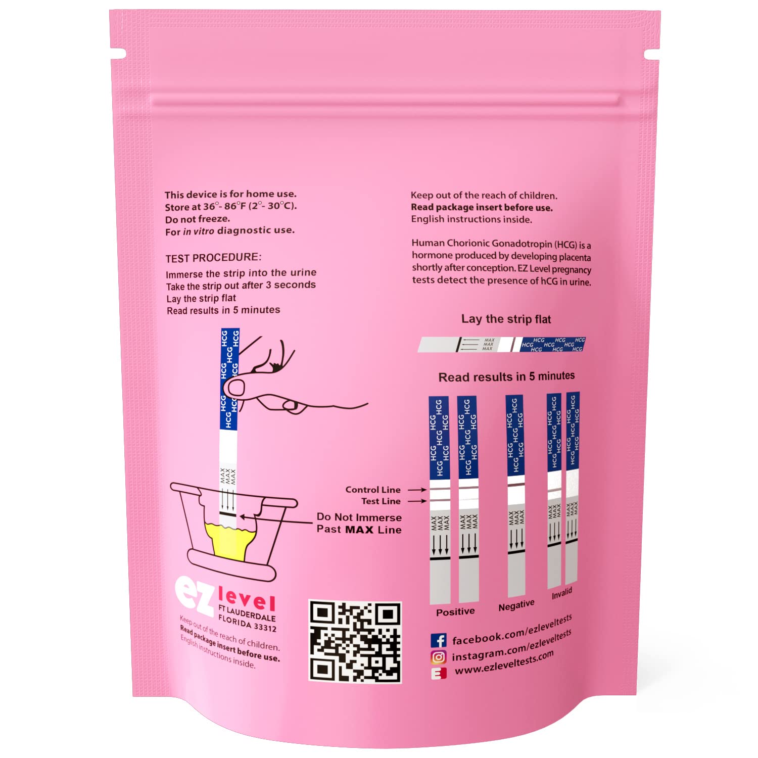 EZ Level Pregnancy Test Strips (100 Count)