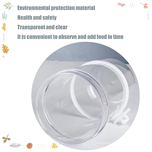 Parakeet Water Dispenser No Mess Parrot Food Seed Dispenser Bird Automatic Waterer Feeder Container Cockatiel Cage Accessories for Parrot Finch Budgie Lovebirds Canaries 2PCS(450ml)