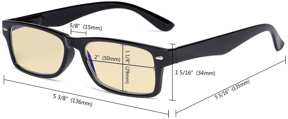 Eyekepper Ladies Blue Light Blocking Glasses with Yellow Filter Lens - Design Computer Eyeglasses Women - Tortoise