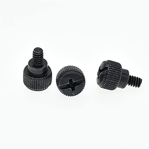 Kigauru Screw 10Pcs 6#-32 * 5 Computer PC Case Cooling Round Toolless Adjustment Screw Thumbscrews Thumb Screw M3.5 (Color : Silver)